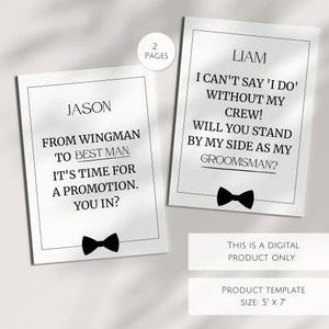 Best Man & Groomsman Proposal Card Printable | Groomsmen Ask Ideas ...