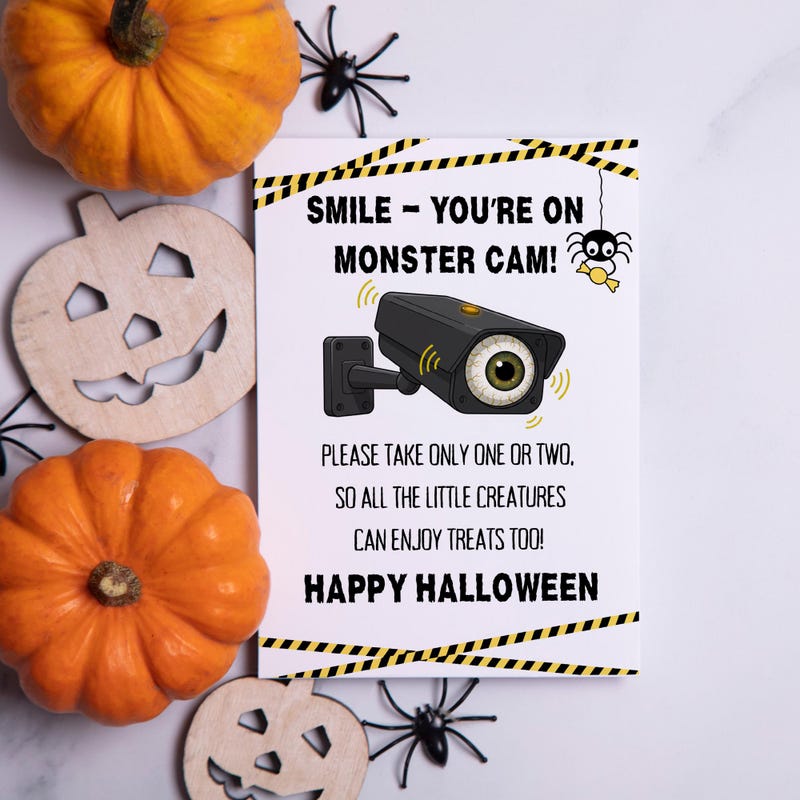 Spooky Monsters Signs - Etsy