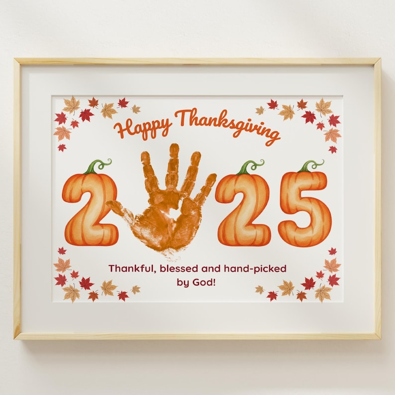 Thanksgiving Handprint Craft 2025 | Religious God Blessing & Poem ...