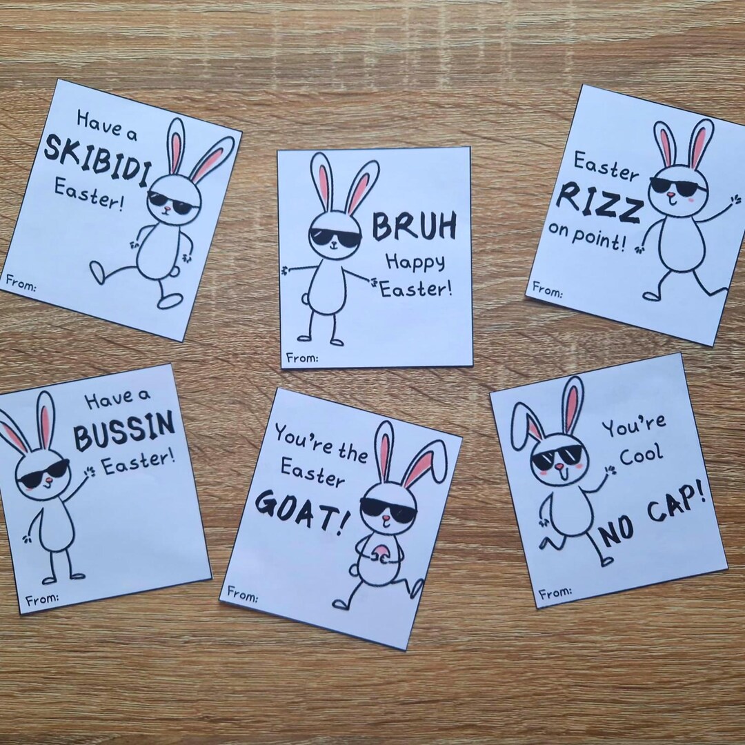 Printable Easter Cards With Slang for Kids and Teens | Funny Classroom ...