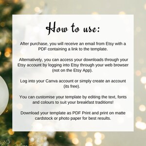 Elf Breakfast Menu Template | North Pole Christmas Morning Printable ...