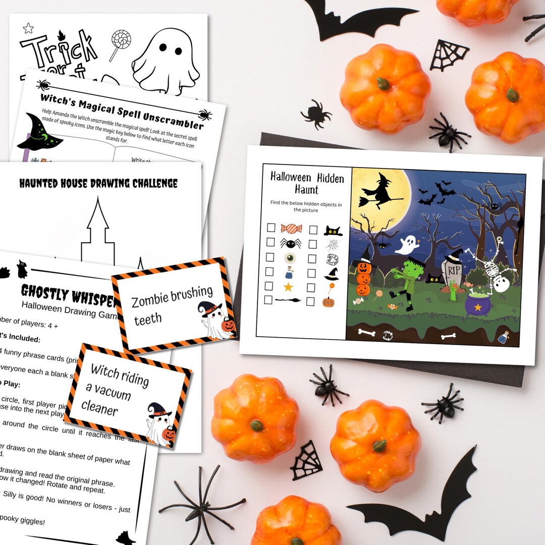 Halloween Kids Activities Printable | Spooky Party Games | Children ...