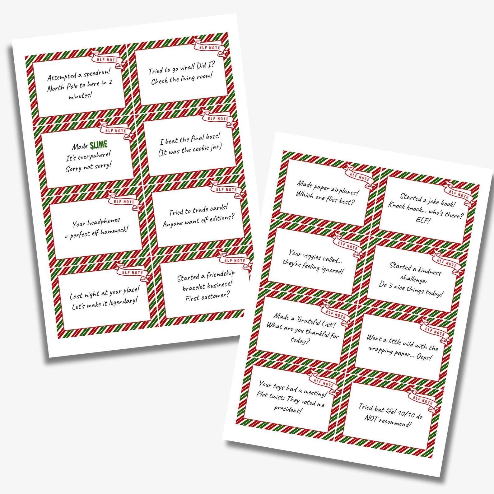 Editable Elf Notes Printable | 32 Elf Set up Ideas | Canva Template ...