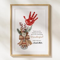 Teacher Appreciation Handprint Art | DIY Teacher Gift | End of Year ...