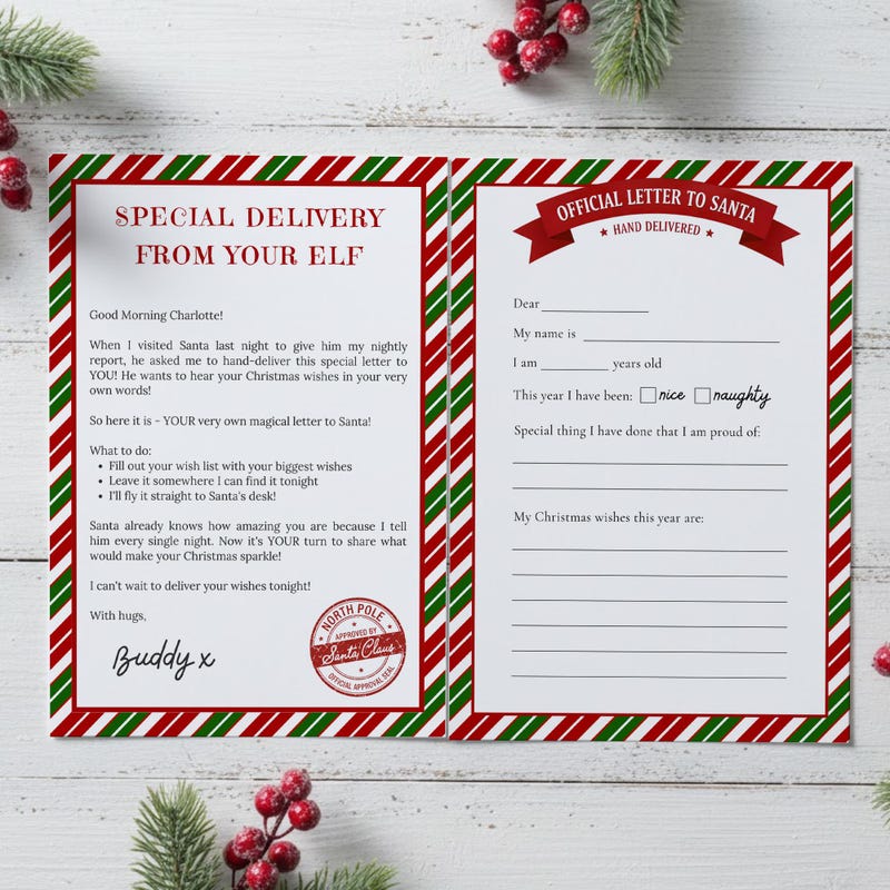Elf List to Santa - Etsy