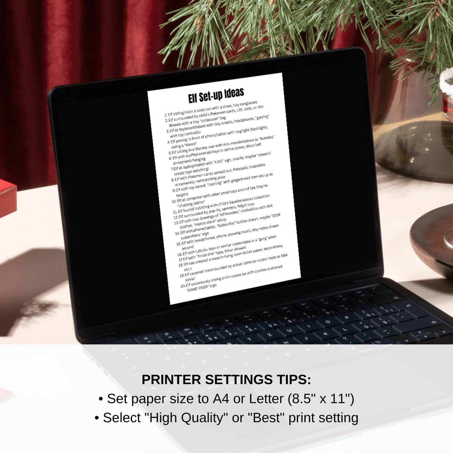 Editable Elf Notes Printable | 32 Elf Set up Ideas | Canva Template ...