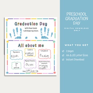 Printable Preschool Graduation With Handprint Art | Preschool ...