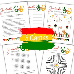 Juneteenth Printable Games and Activities for Kids | Fun Educational ...