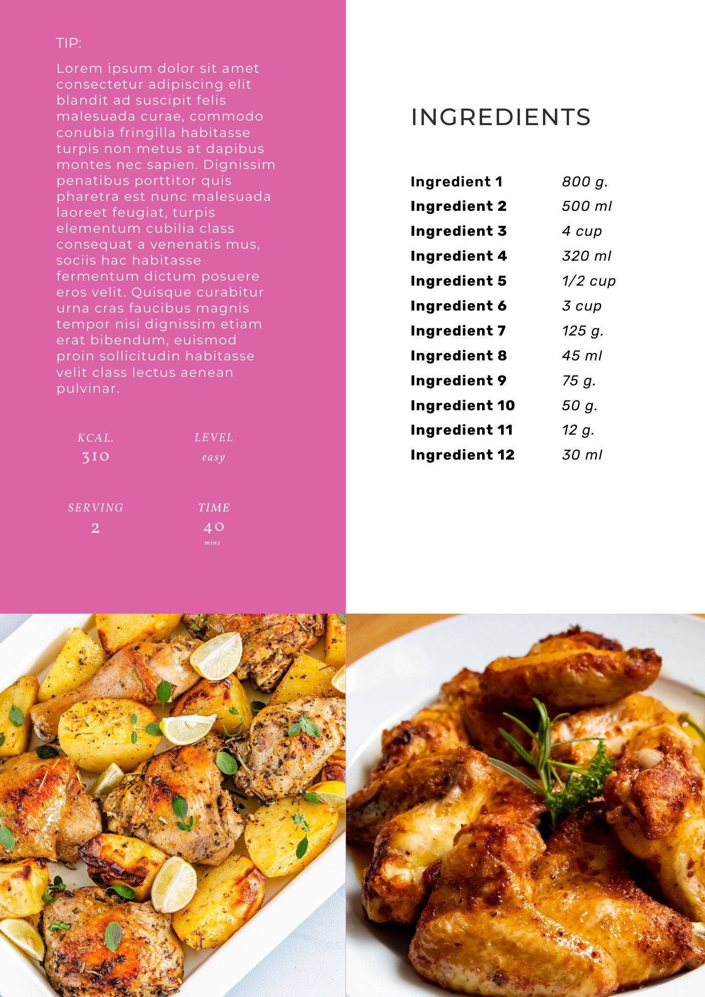 Cookbook Template | Generational Family | Editable Ebook Template ...