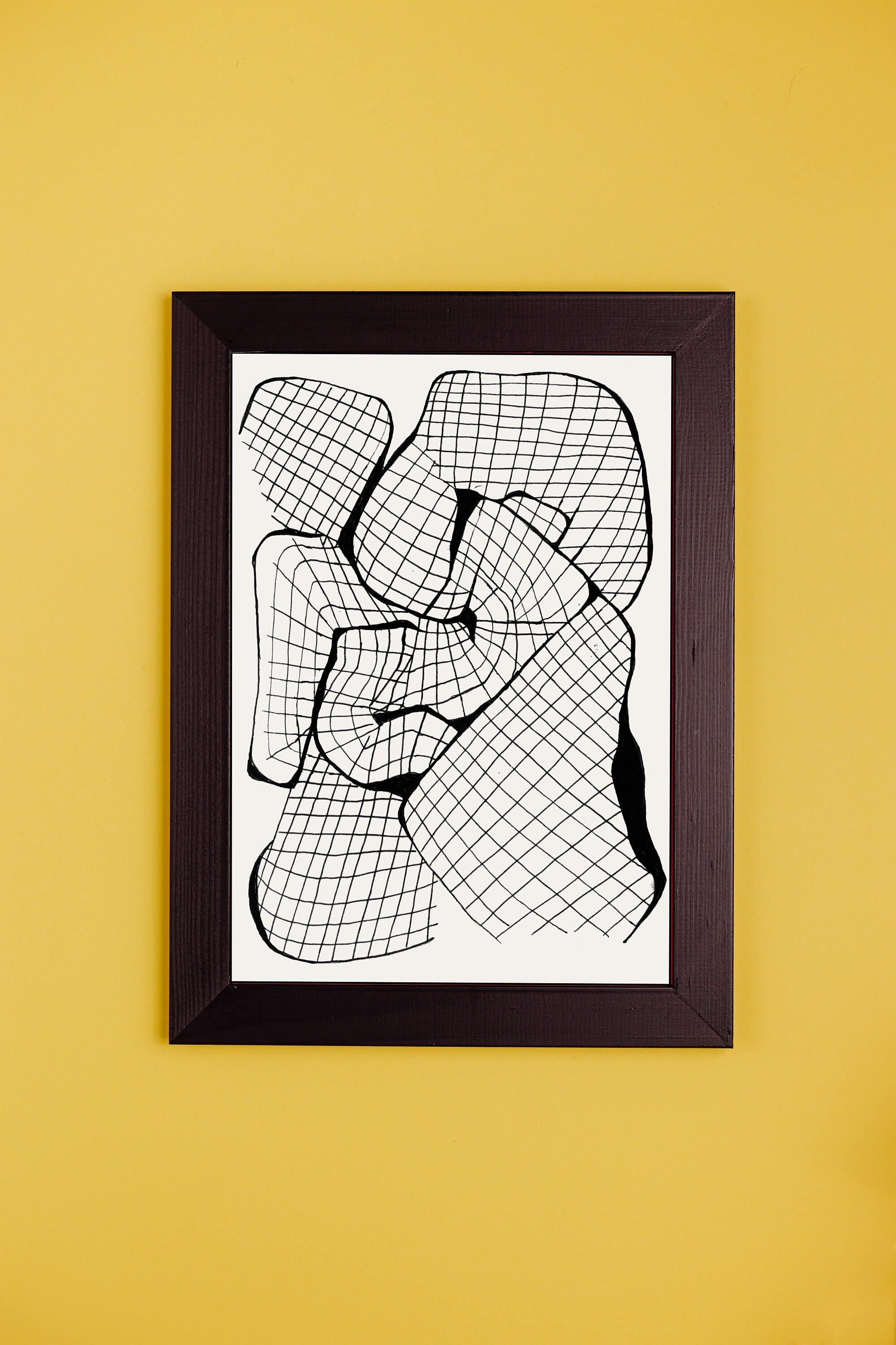 Abstract Raster Digital File Raster Poster Hokjes Line Art Drawing Raster Home Decor