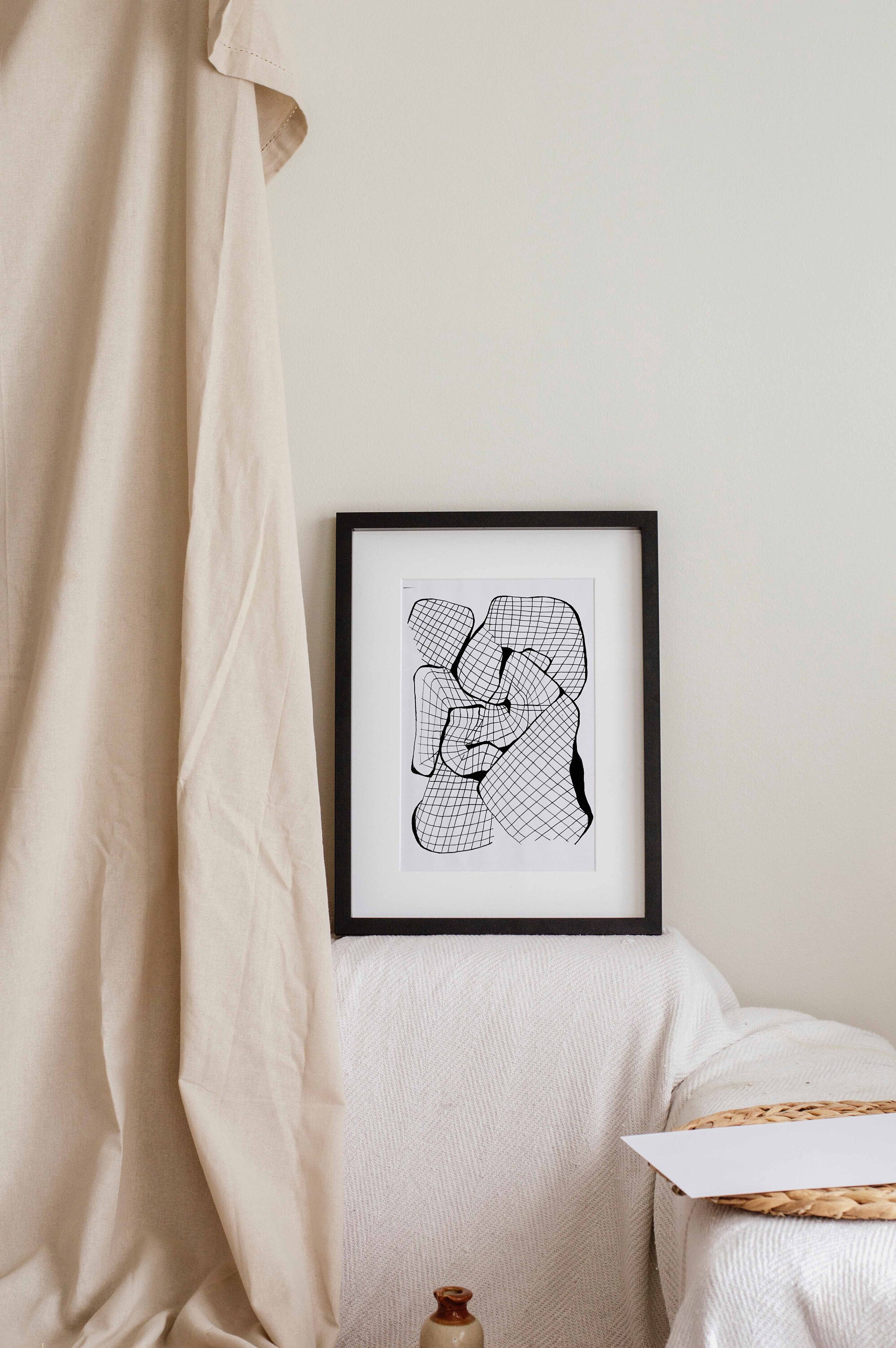 Abstract Raster Digital File Raster Poster Hokjes Line Art Drawing Raster Home Decor 