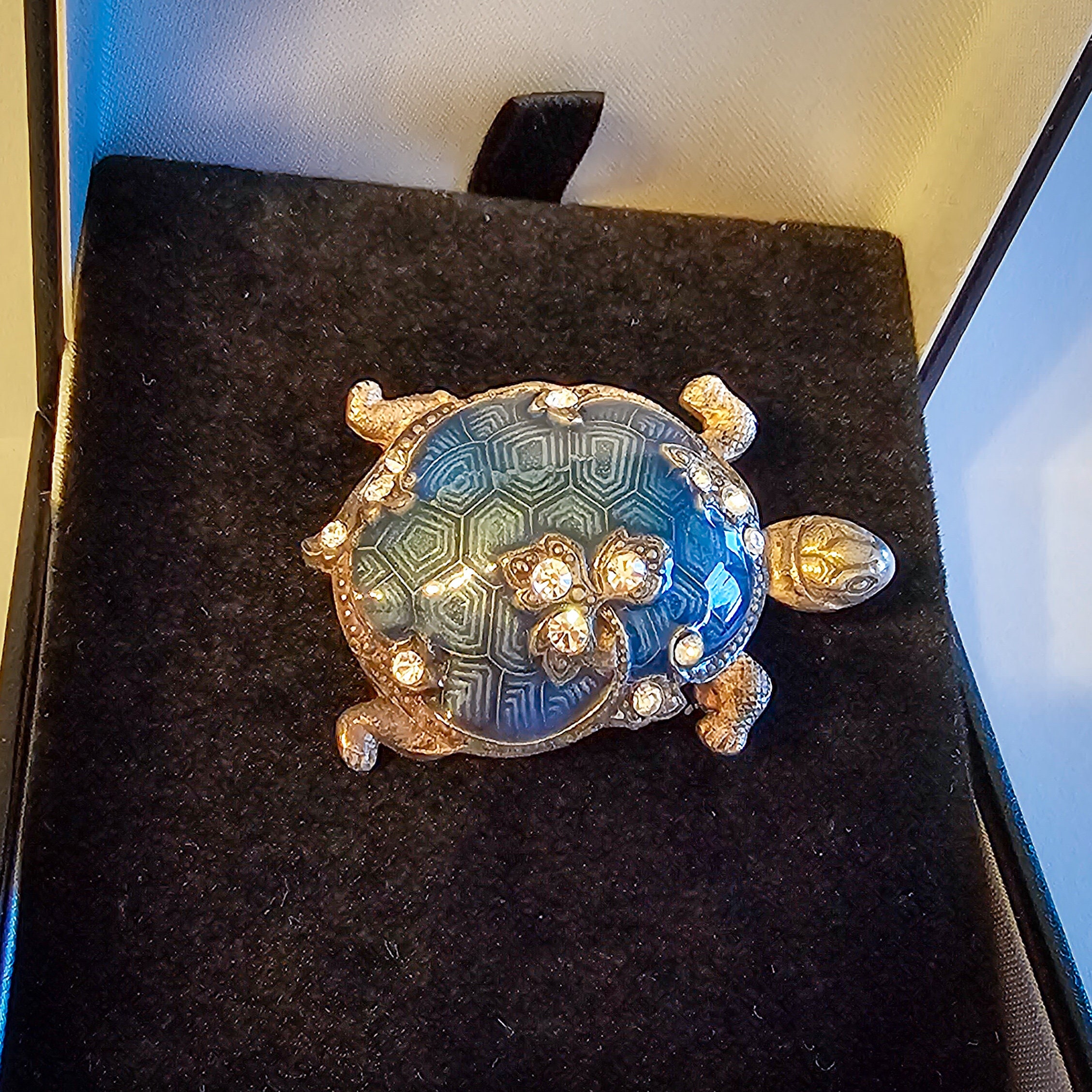 Vintage Catherine Popesco Turtle Enamel Brooch - Etsy