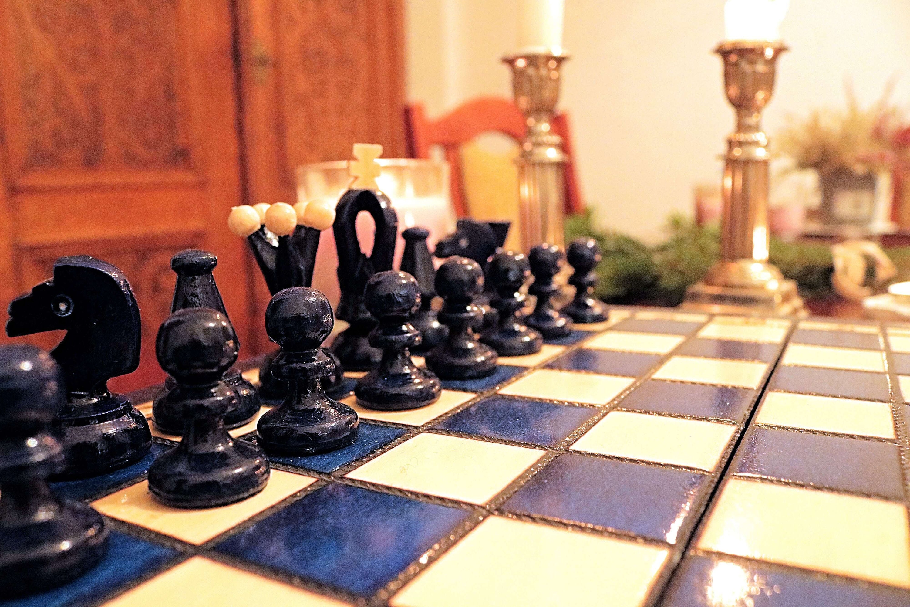 Blueberry Wooden Chess Set - Etsy