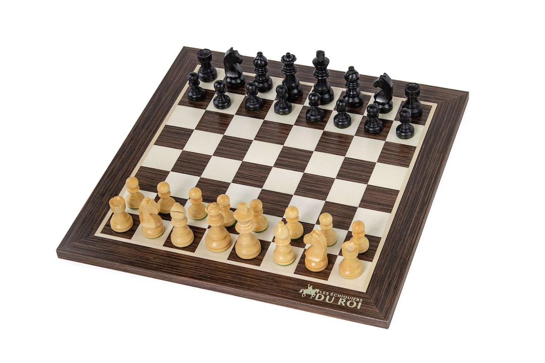 Small Wooden Chess Set Walnut and Maple Chessboard 40x40cm - Etsy