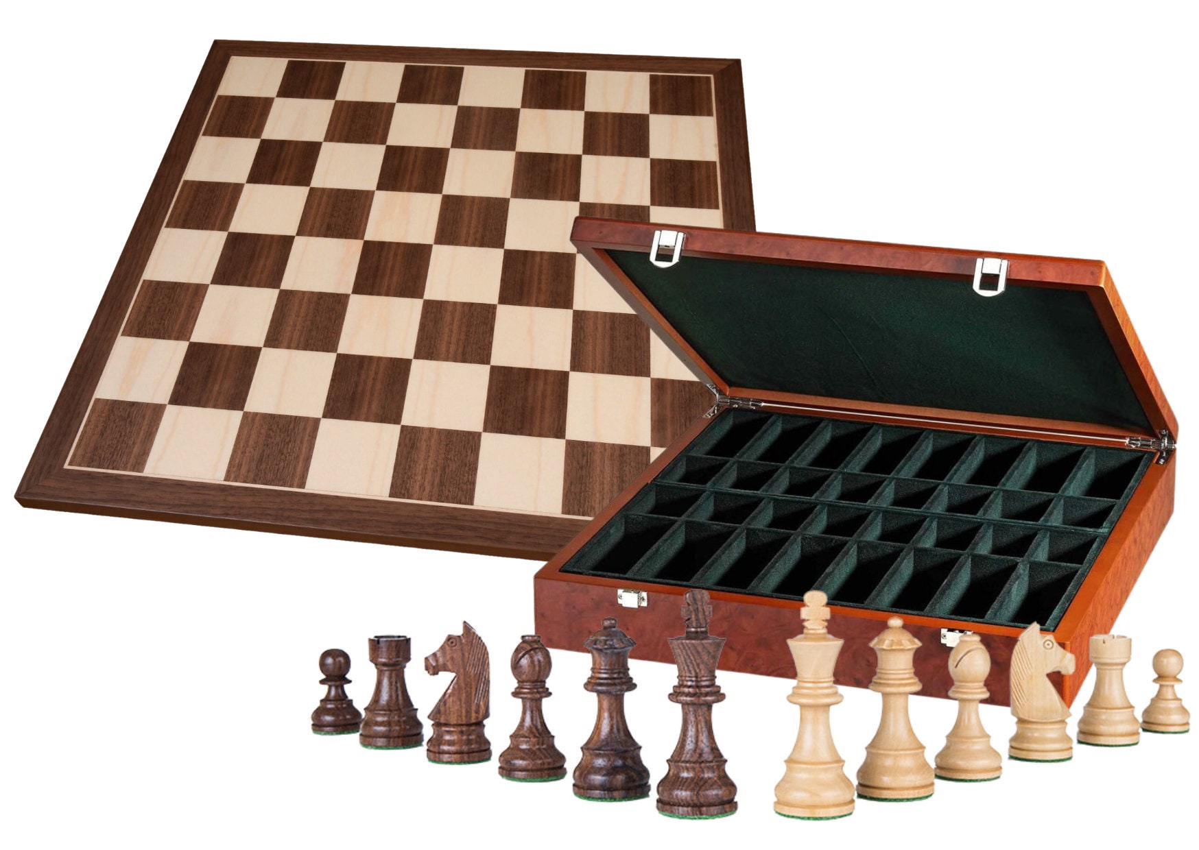 Classic Chess Set With Precious Wood Staunton Chess Pieces - Etsy