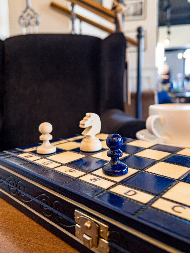 Blueberry Wooden Chess Set - Etsy
