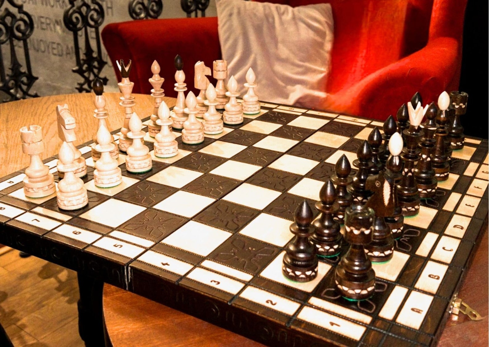 Indian Wooden Chess Board | Beech and Birch Wooden Chess Board | Large ...