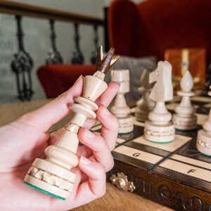 Indian Wooden Chess Board | Beech and Birch Wooden Chess Board | Large ...