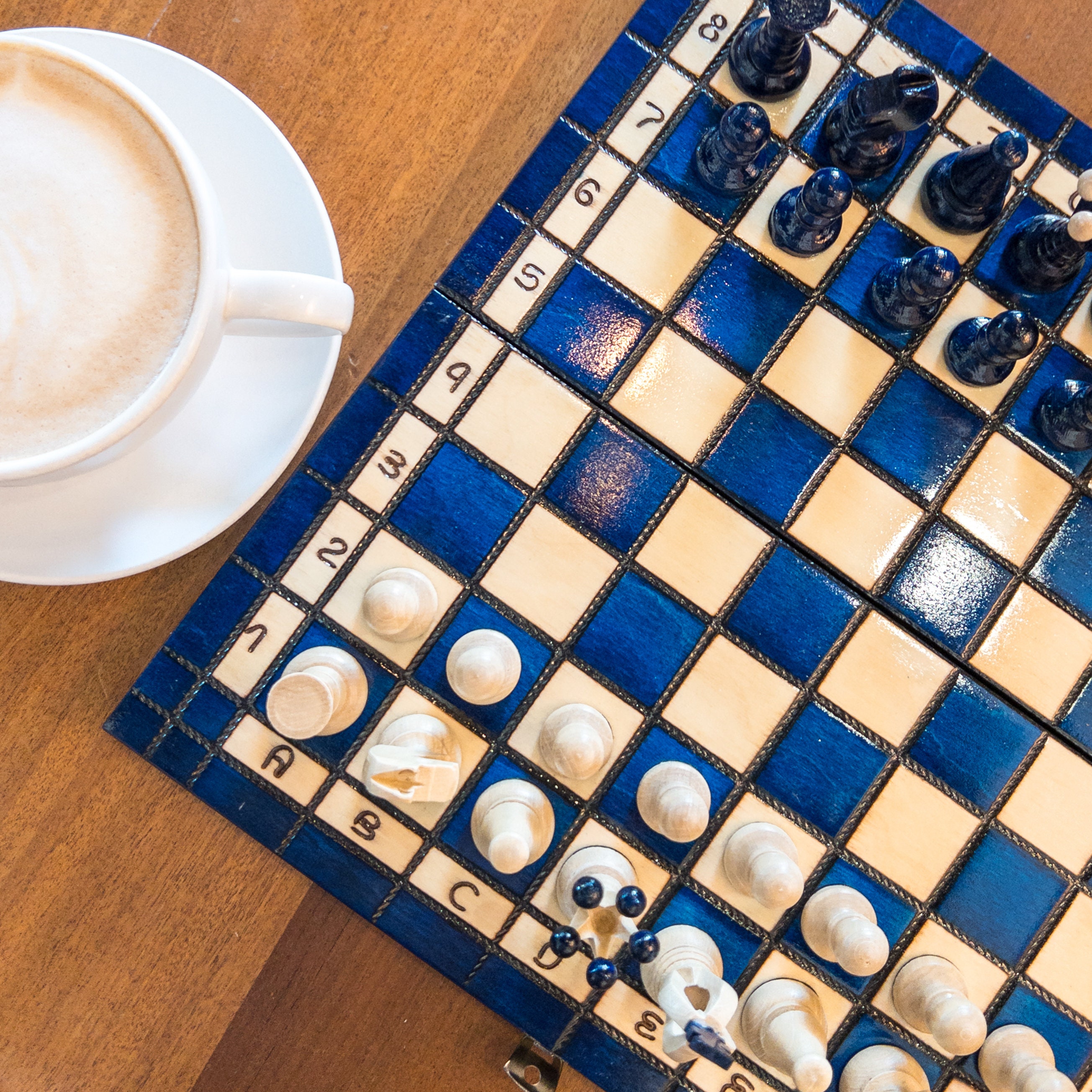 Blueberry Wooden Chess Set - Etsy