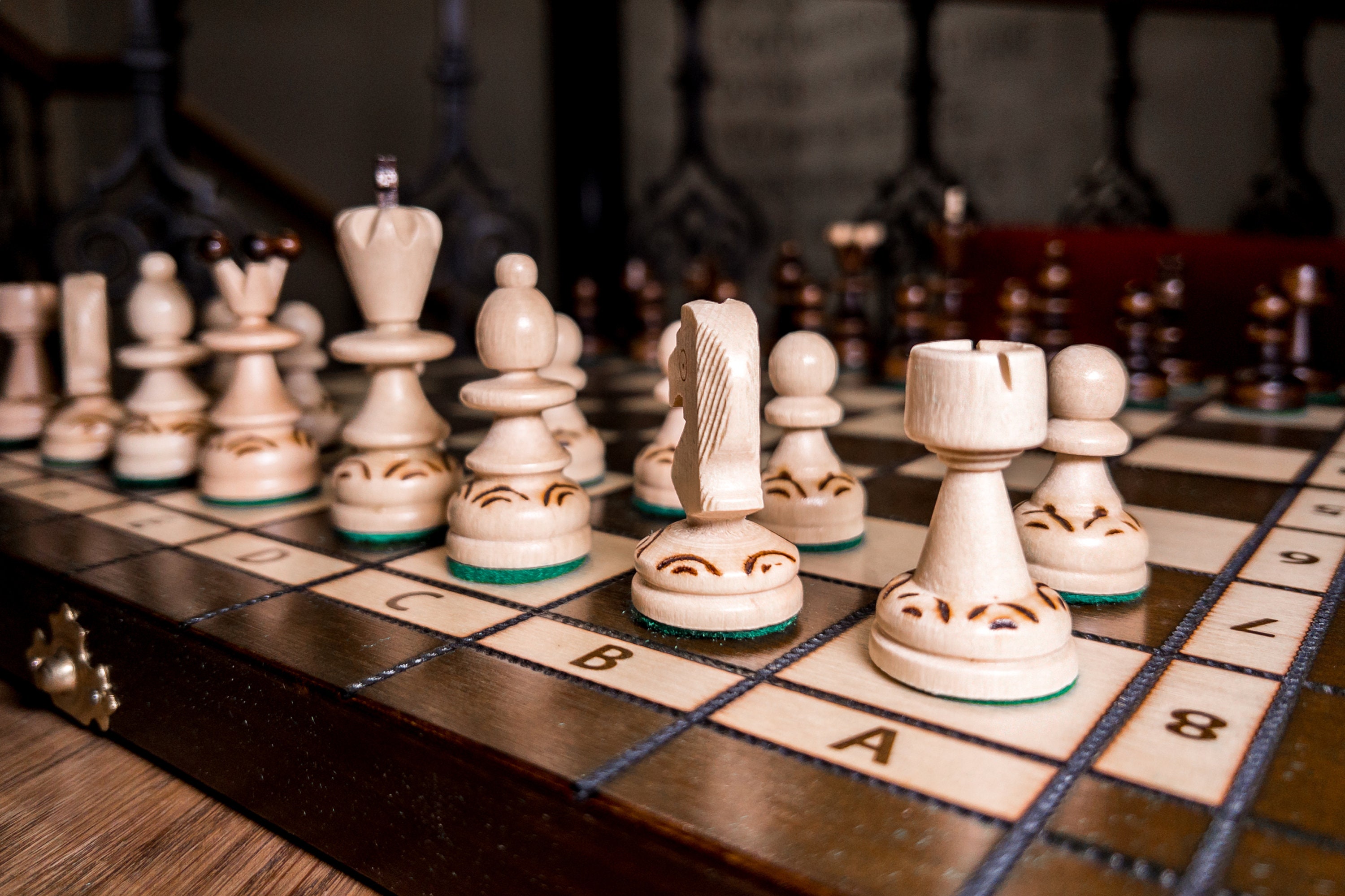 Charming Wooden Fancy Chess Board | Decorative Wooden Chess Board ...