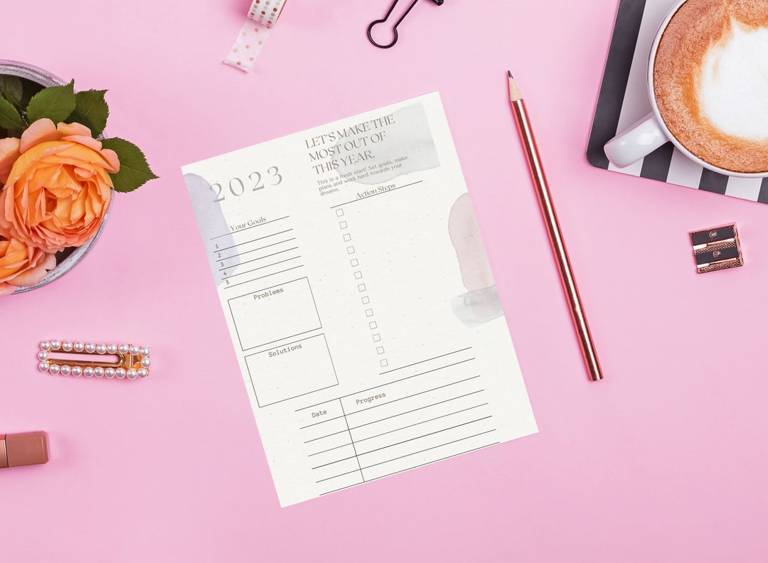 Printable Goal Setting 2023 Planner, PDF Planner, Instant Download, A4 ...
