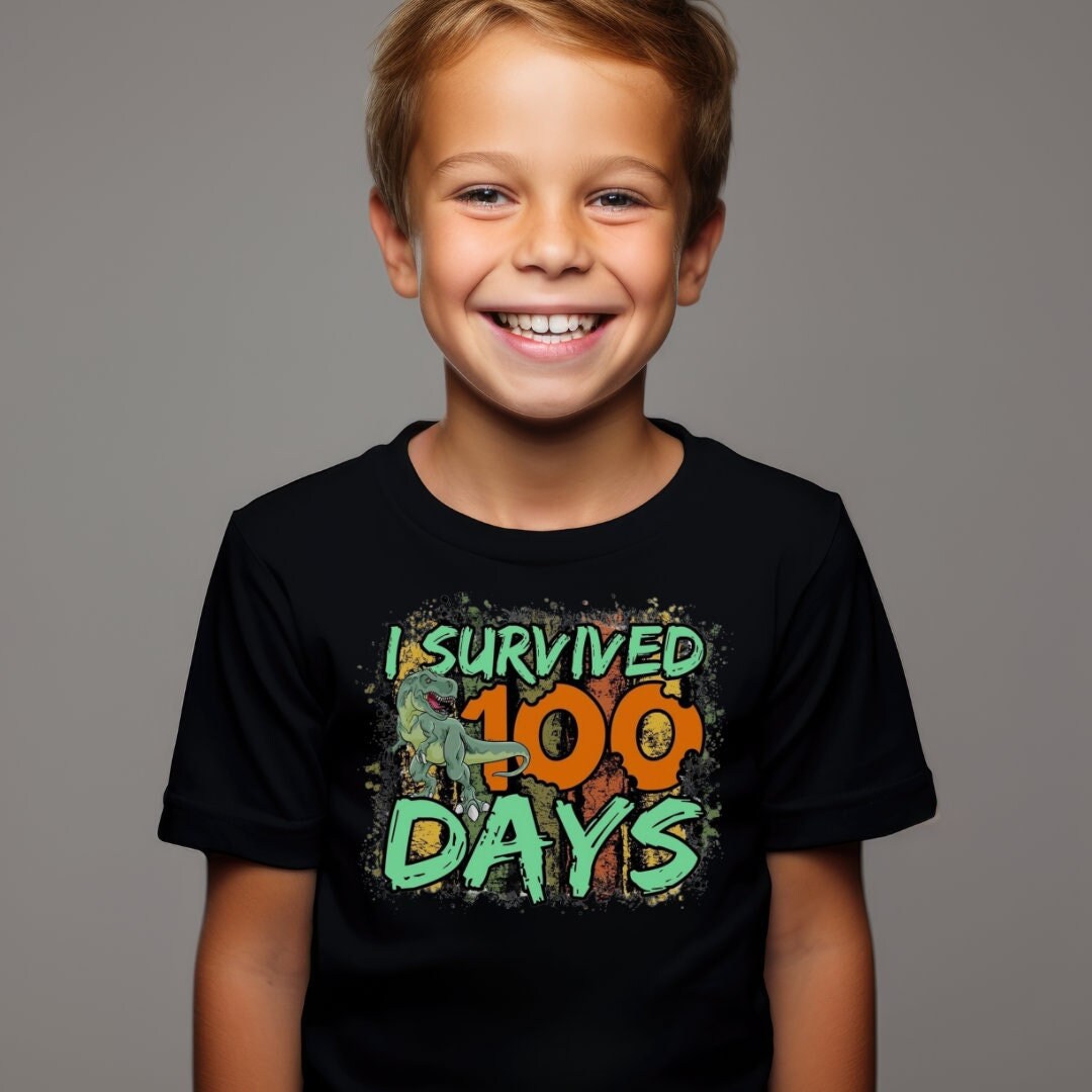 100 Days Of School Shirt For Boys I Survived 100 Days Of School 100-days-of-school-shirt-for-boys-i-survived-100-days-of-school