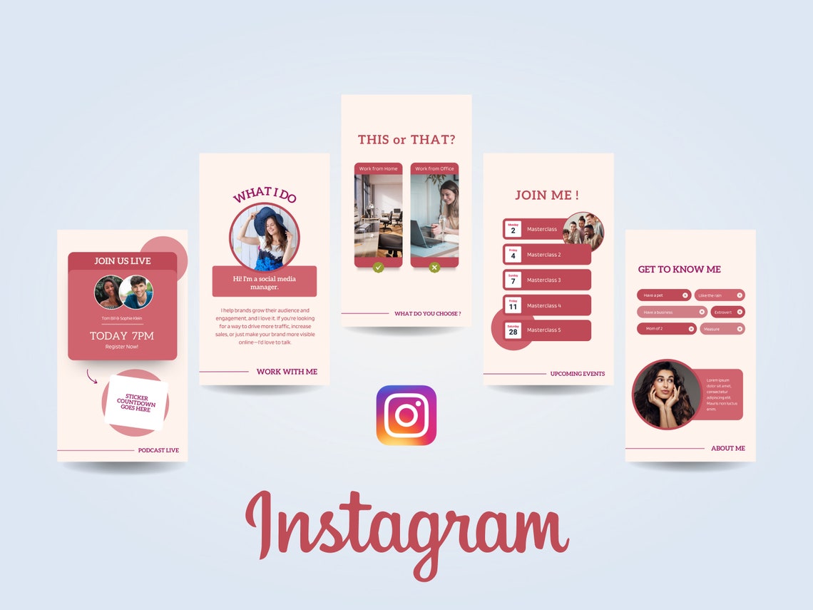 Starter Pack INSTAGRAM Templates NOTION Social Media - Etsy