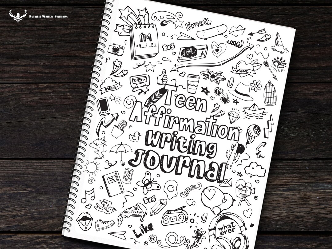 Teen Affirmation Writing Journal & Coloring Book - Gift for Teens ...