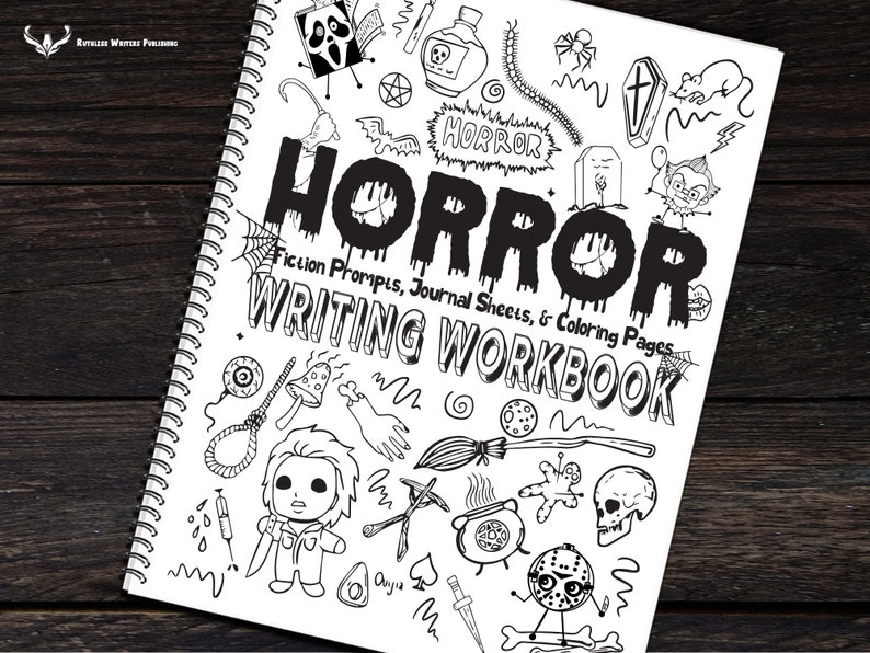 Horror Writing Workbook: Prompts, Journal Sheets, Coloring Pages - Etsy