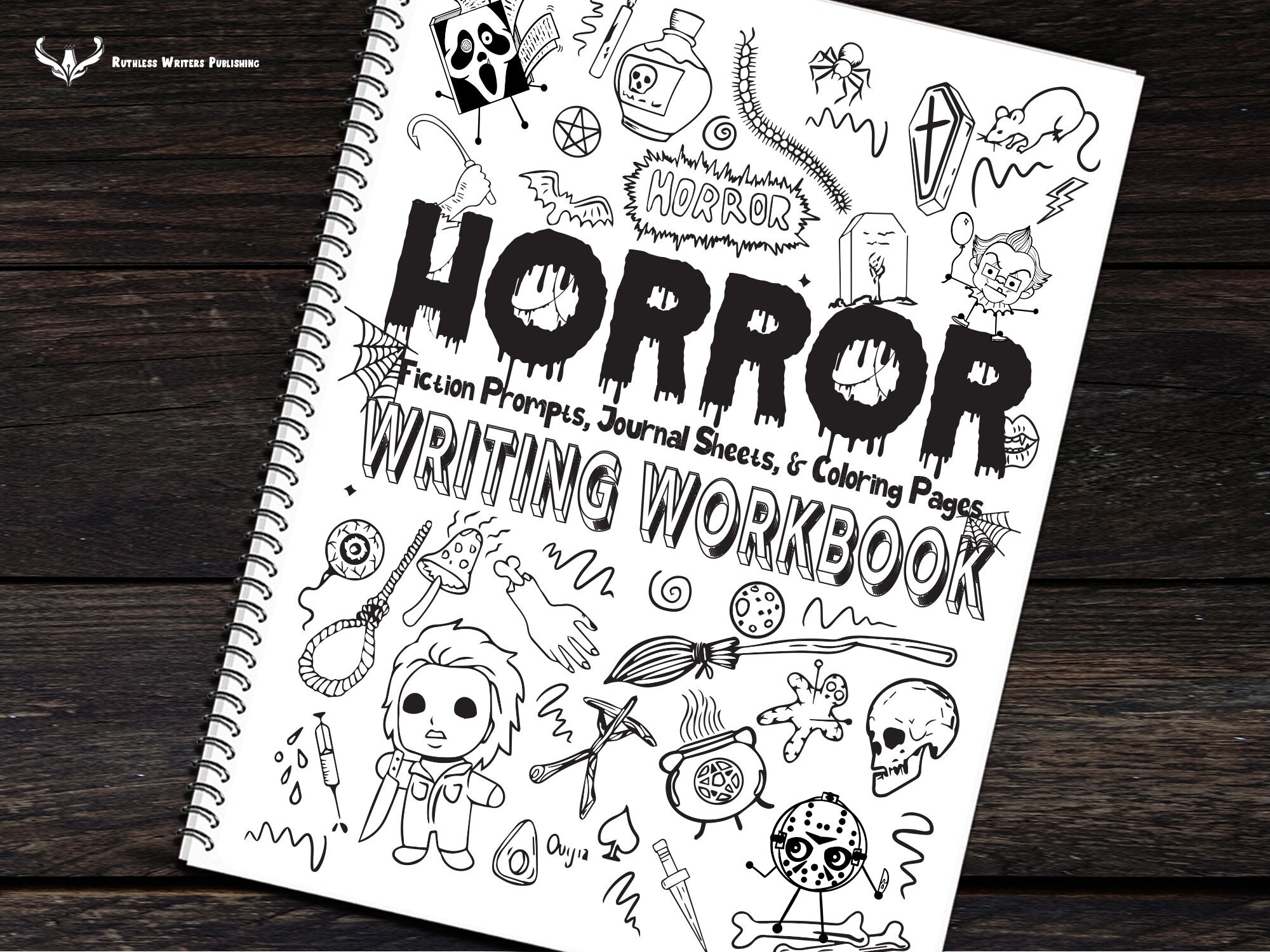 Horror Writing Workbook: Prompts, Journal Sheets, Coloring Pages - Etsy