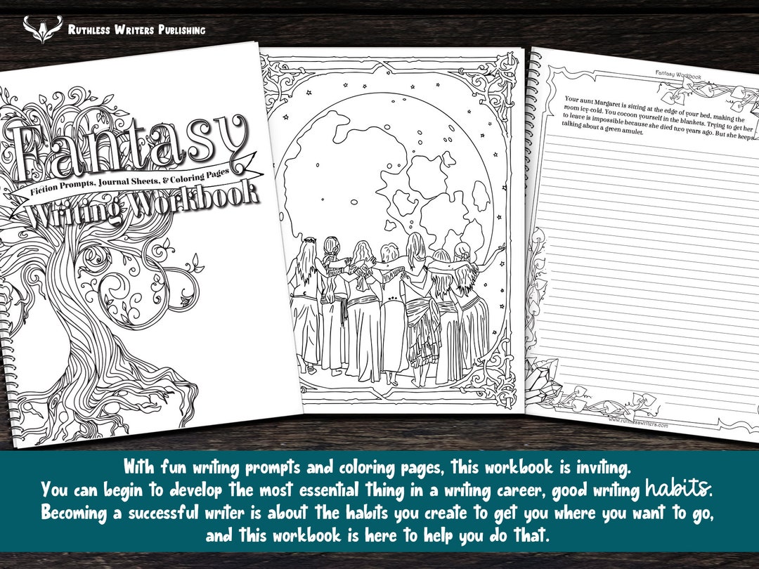 Fantasy Writing Workbook - Fantasy Writing Prompts - Journal Sheets ...