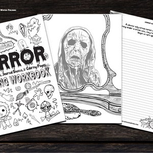 Horror Writing Workbook: Prompts, Journal Sheets, Coloring Pages - Etsy