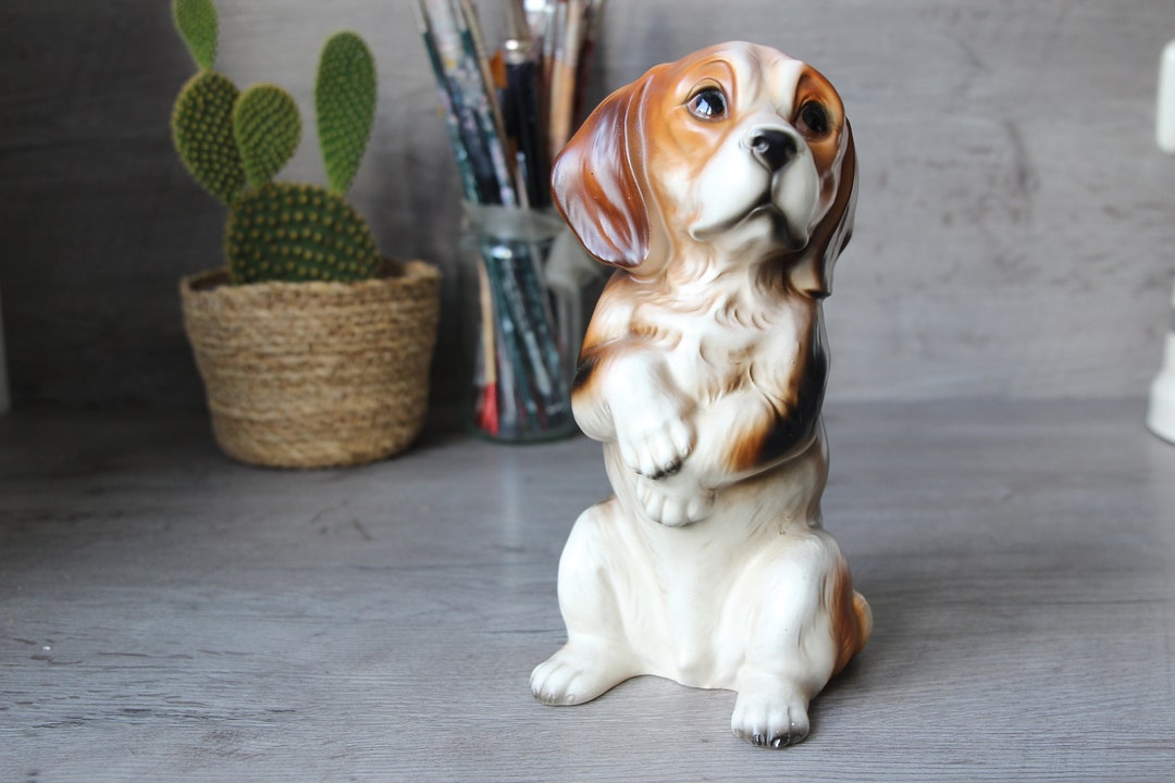 Ceramic Beagle Figurine Vintage Dog Figurine Decorative - Etsy