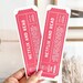 Netflix and Read Ticket Bookmark: Bookish Gift - Etsy