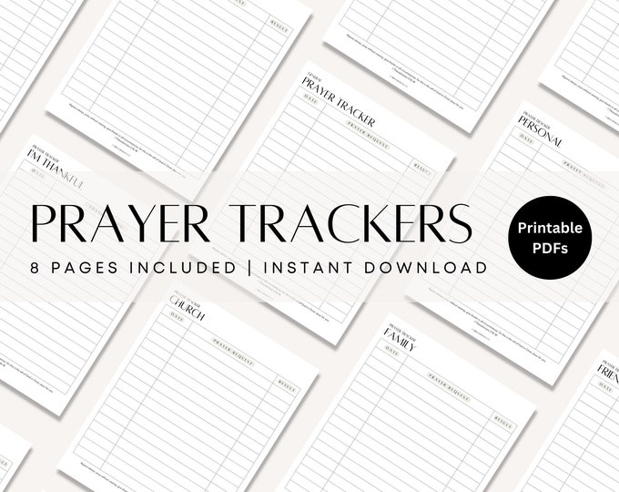 Prayer Tracker Template: Christian Journal Printable (PDF) - Etsy