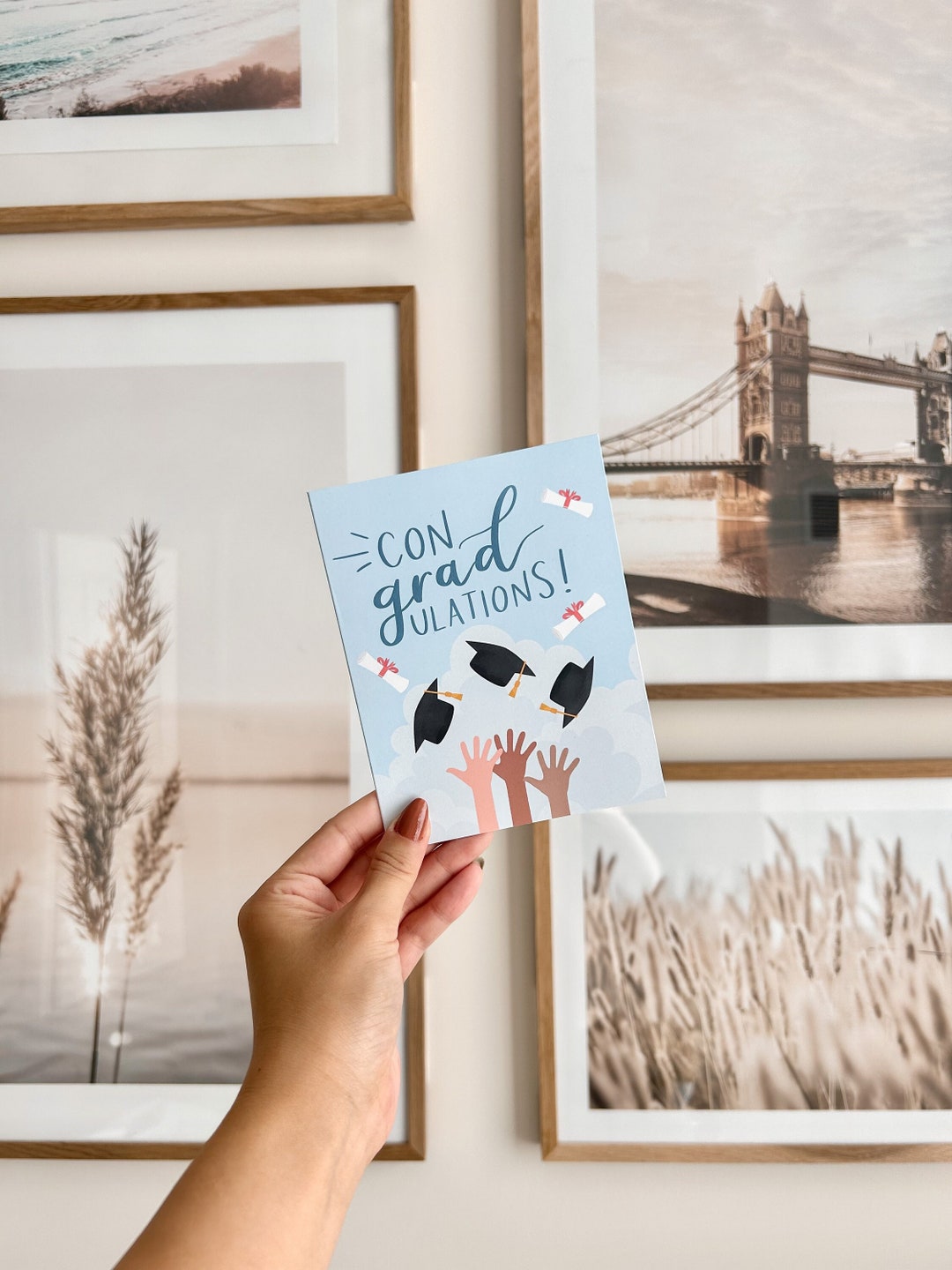 Congradulations Card: Cheerful Graduation Greeting (blank Inside) - Etsy