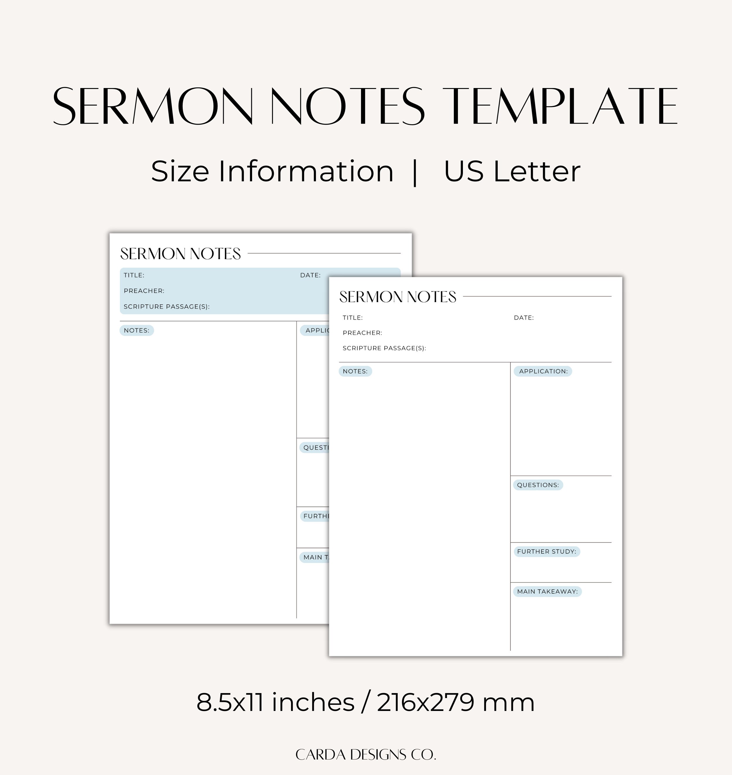 Plantilla De Notas Para Mensajes De Sermones Página 18 – Sociedad