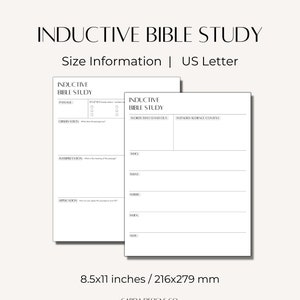 Inductive Bible Study Template Worksheet Scripture Bible Study ...