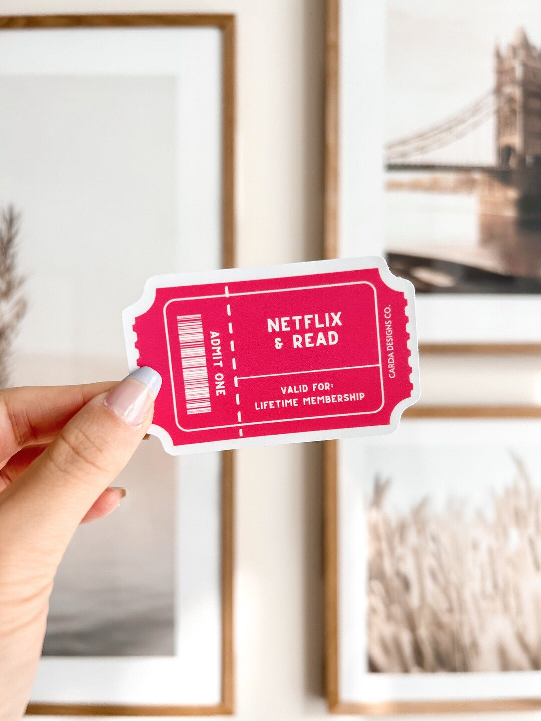 Netflix & Read Vinyl Sticker | Cute Vinyl Sticker, Waterproof Sticker ...