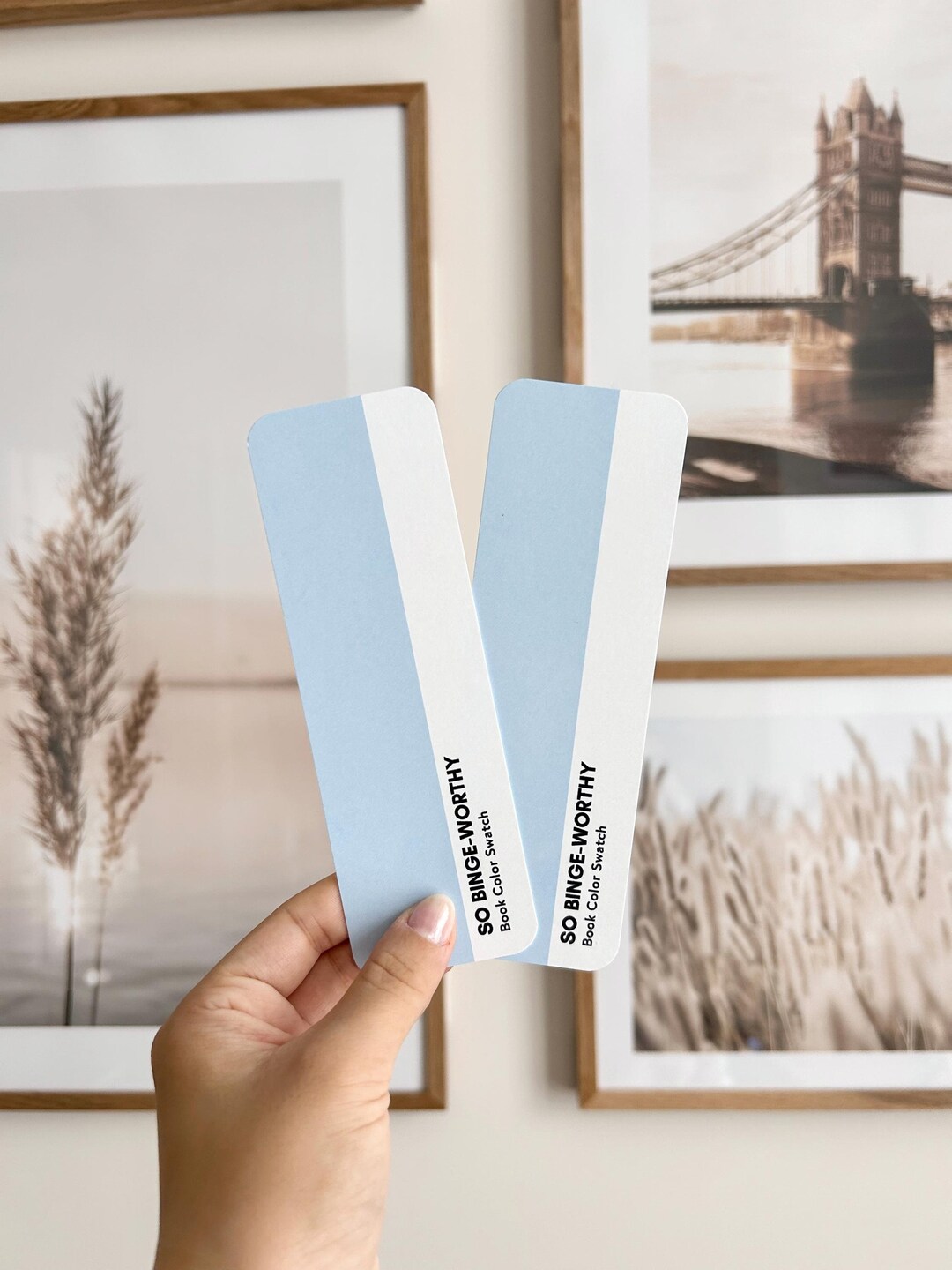Baby Blue Bookmark: Book Color Swatch, Double-sided - Etsy