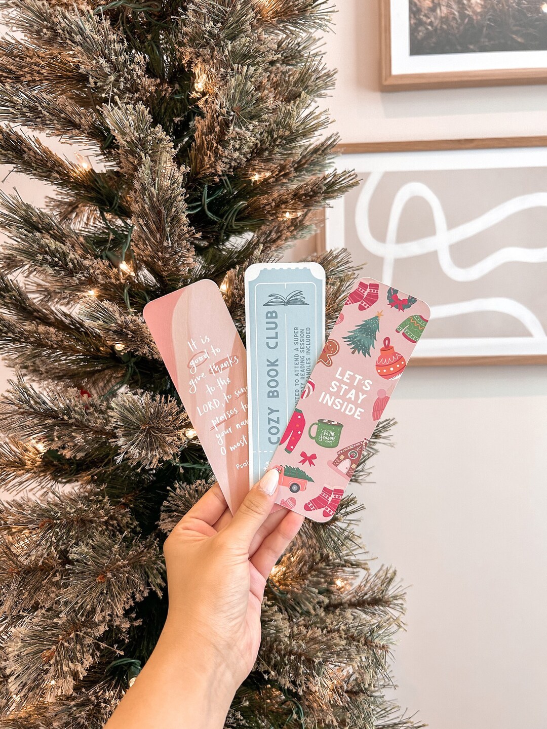 Cute Christmas Bookmark Bundle, Christian Holiday Gift, 17pt Cardstock ...