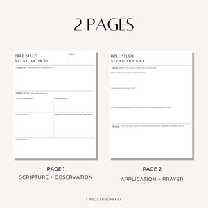 S.O.A.P. Bible Study Template Worksheets | Scripture Study Worksheets ...