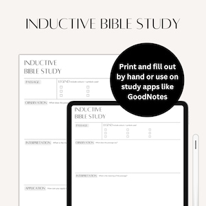 Inductive Bible Study Template Worksheet Scripture Bible Study ...