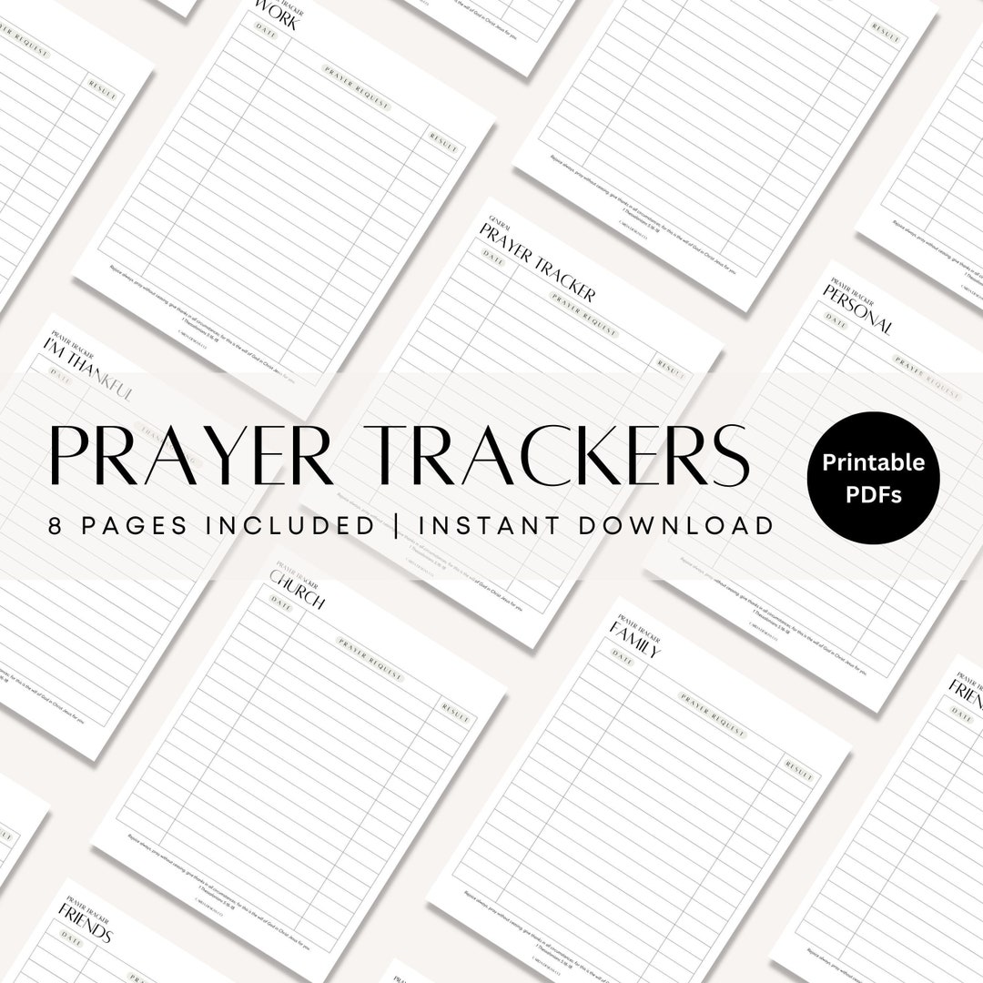 Prayer Tracker Templates Prayer Journal Prayer Challenge With