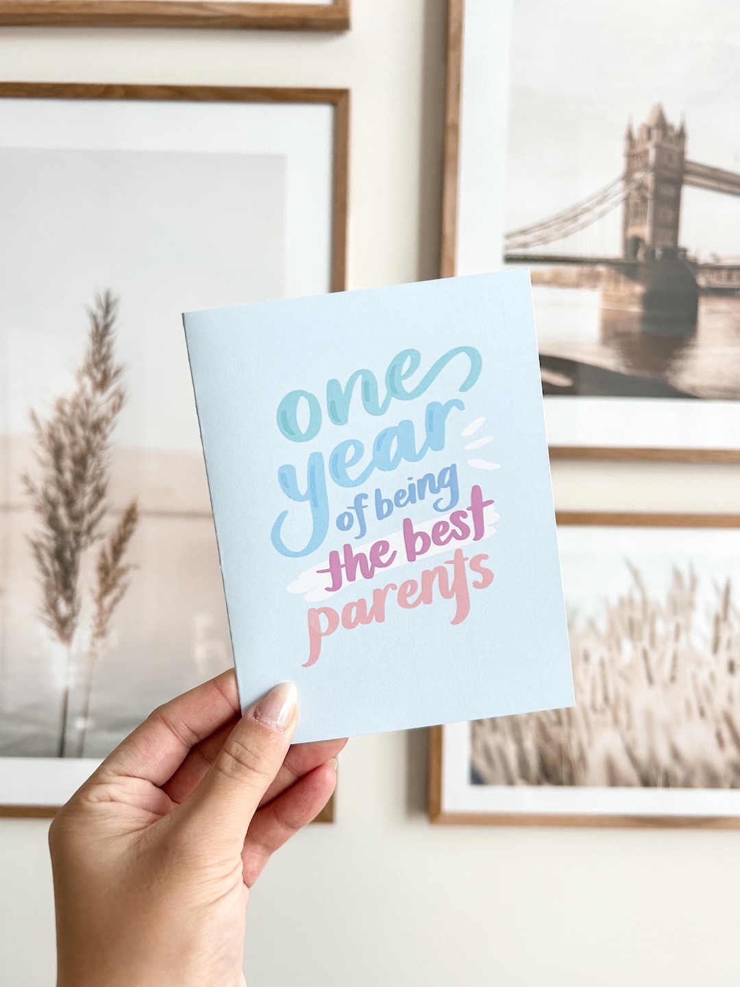 First Year Parents Card | Parenting Milestone Illustrated Card - Etsy