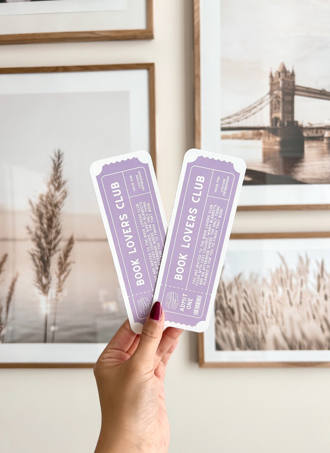 Book Lovers Club Bookmark | Cute Bookish Bookmarks, Ticket Bookmark ...