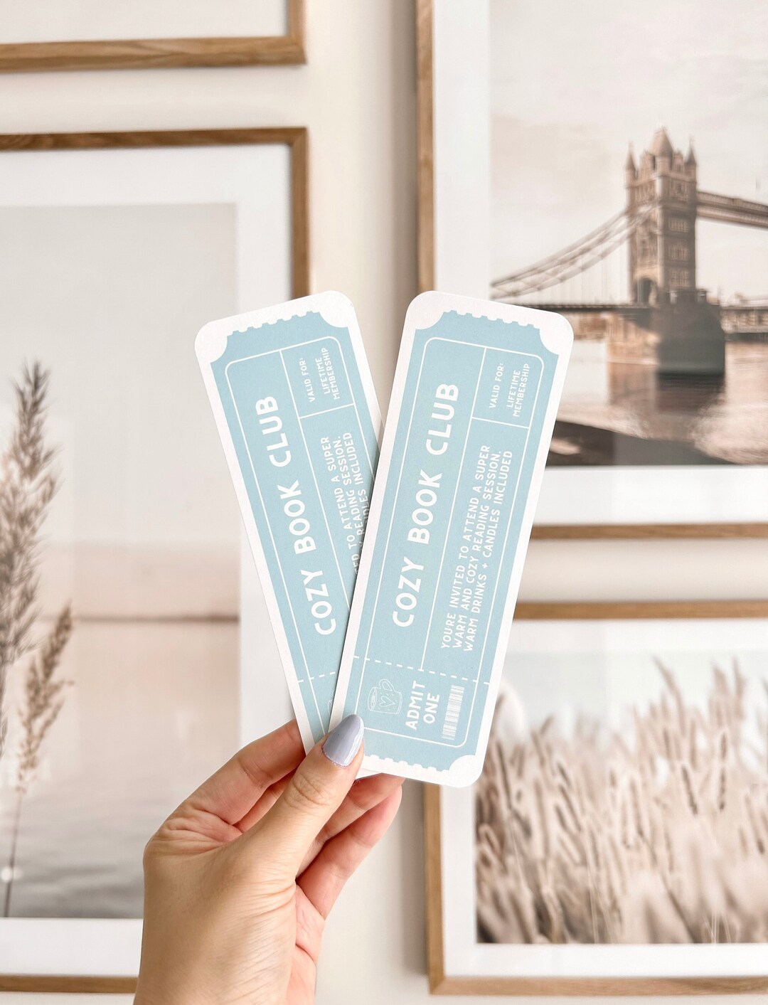Cozy Book Club Ticket Bookmark: Double-sided 17pt Cardstock - Etsy