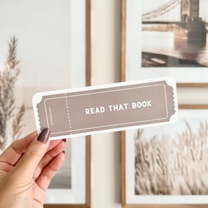 One More Chapter Cute Bookmark | Cute Bookish Bookmarks, Ticket ...