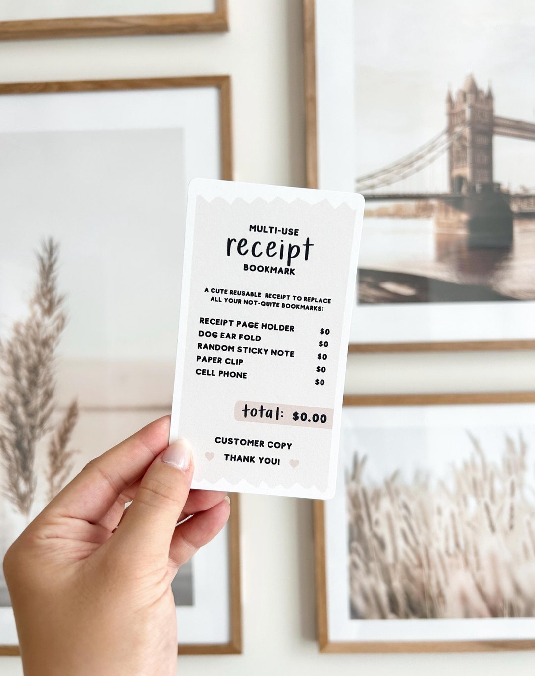 Cute Receipt Bookmark | Funny Book Lover Gift, Double-sided - Etsy