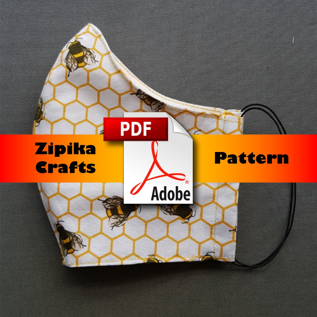 PDF Easy Printable Pattern and Instructions to Make Medium Face Masks ...